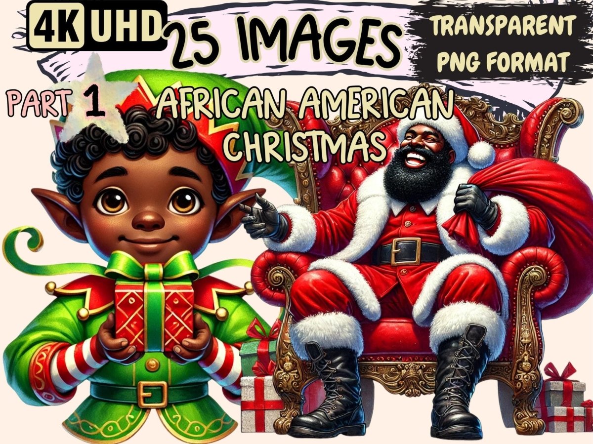 African American Christmas Clipart - Wonders Artist