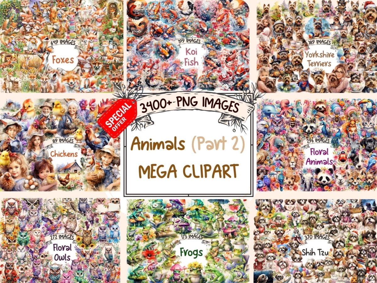 Animals Mega Clipart - Wonders Artist