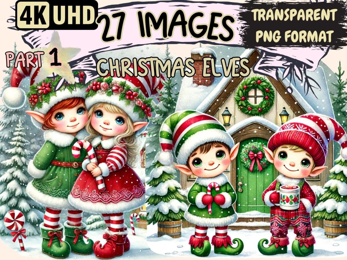 Christmas Elves Clipart – Wonders Artist