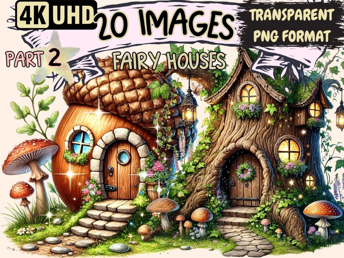 Fairy Houses (P2) Clipart