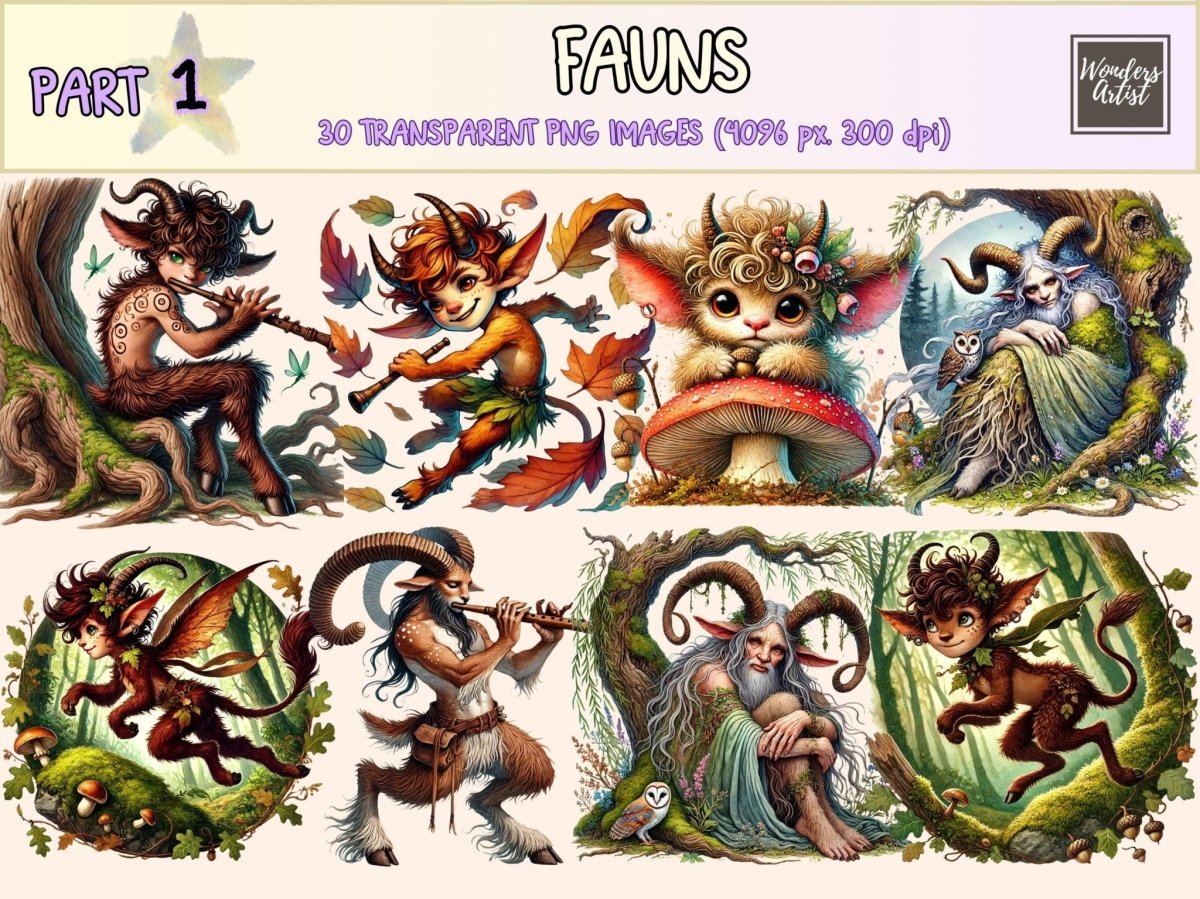 Fauns Clipart - Wonders Artist
