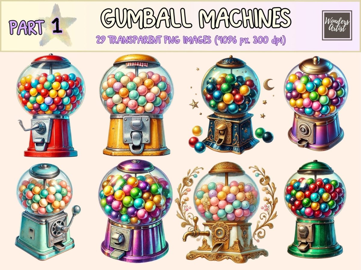 Gumball Machines Clipart - Wonders Artist