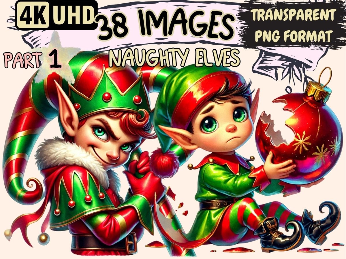 Naughty Elves Clipart – Wonders Artist