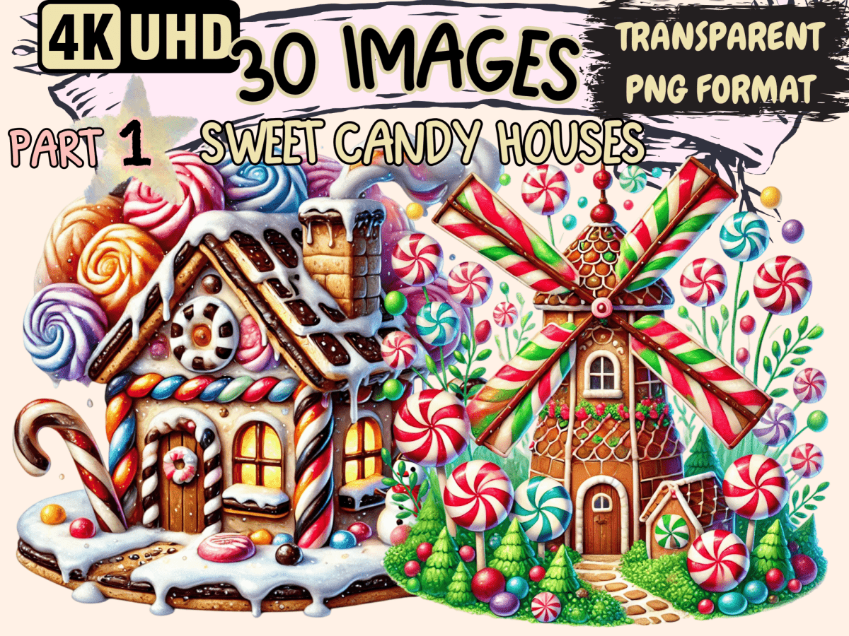 Sweet Candy Houses Clipart – Wonders Artist