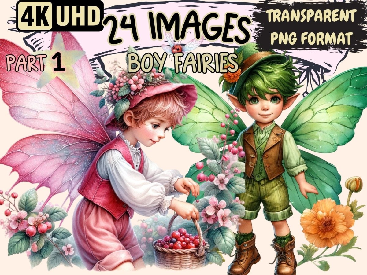 Boy Fairies Clipart – Wonders Artist