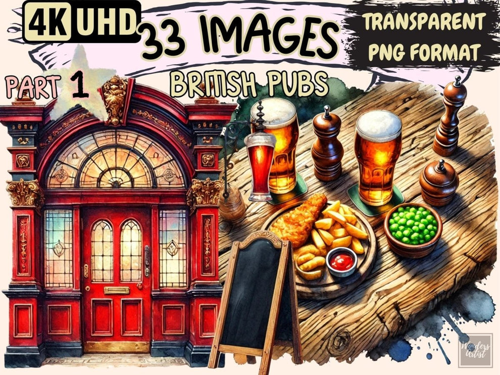 British Pubs Clipart - Wonders Artist — WondersArtist