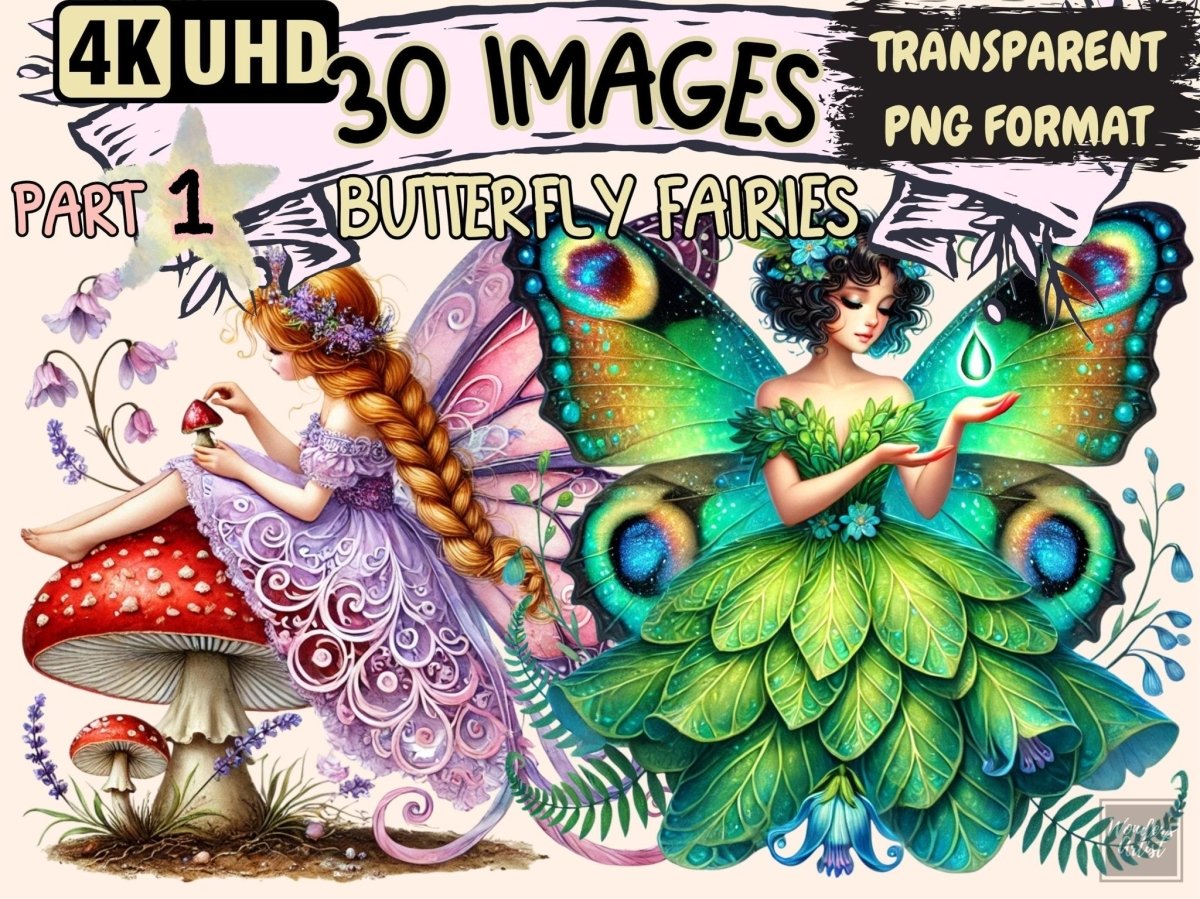 Butterfly Fairies Clipart - Wonders Artist — WondersArtist