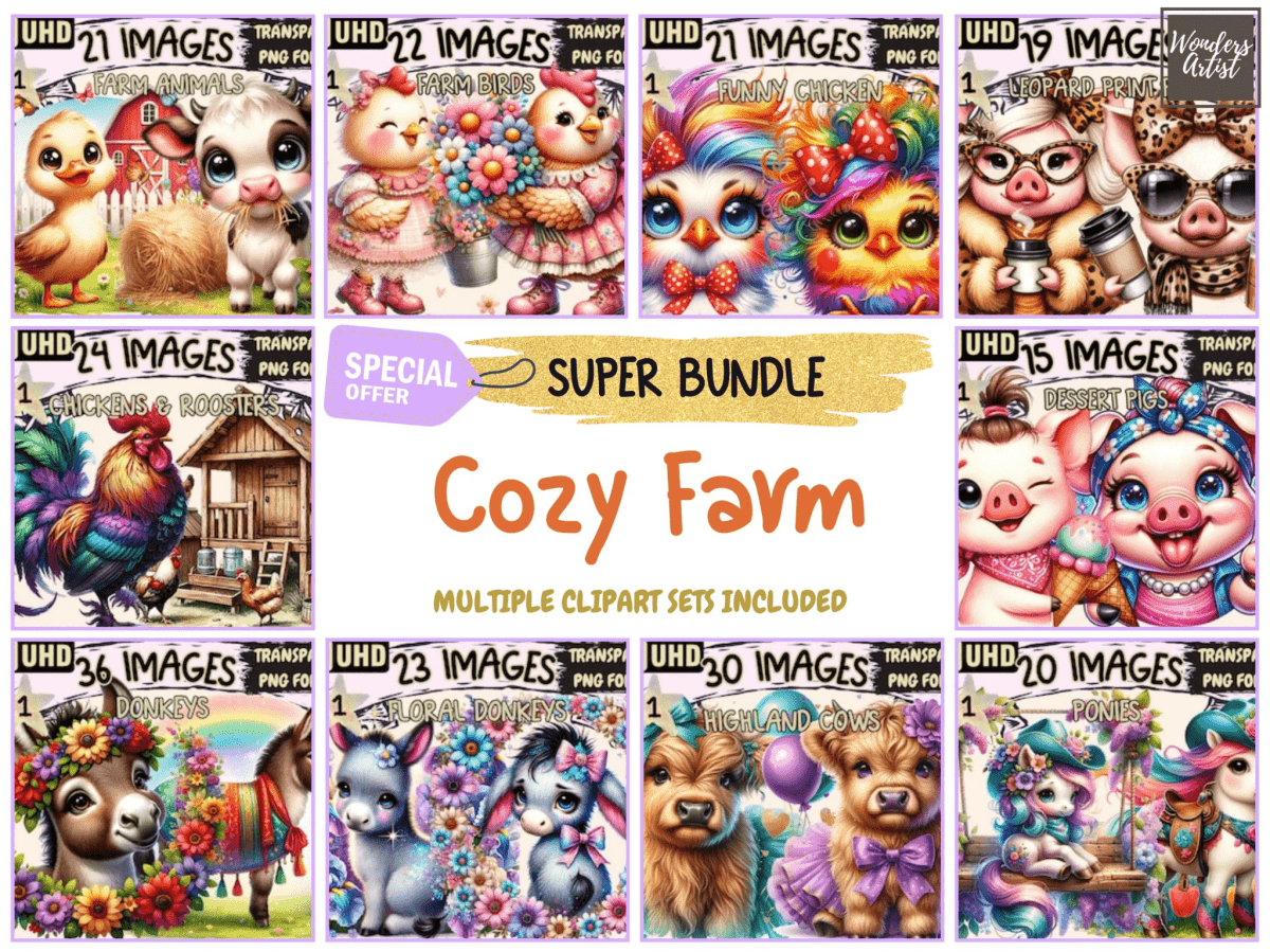 Cozy Farm SUPER BUNDLE - WondersArtist