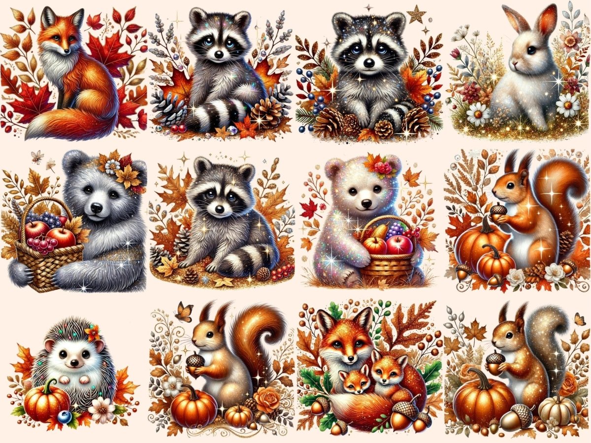 Fall Animals Clipart — WondersArtist