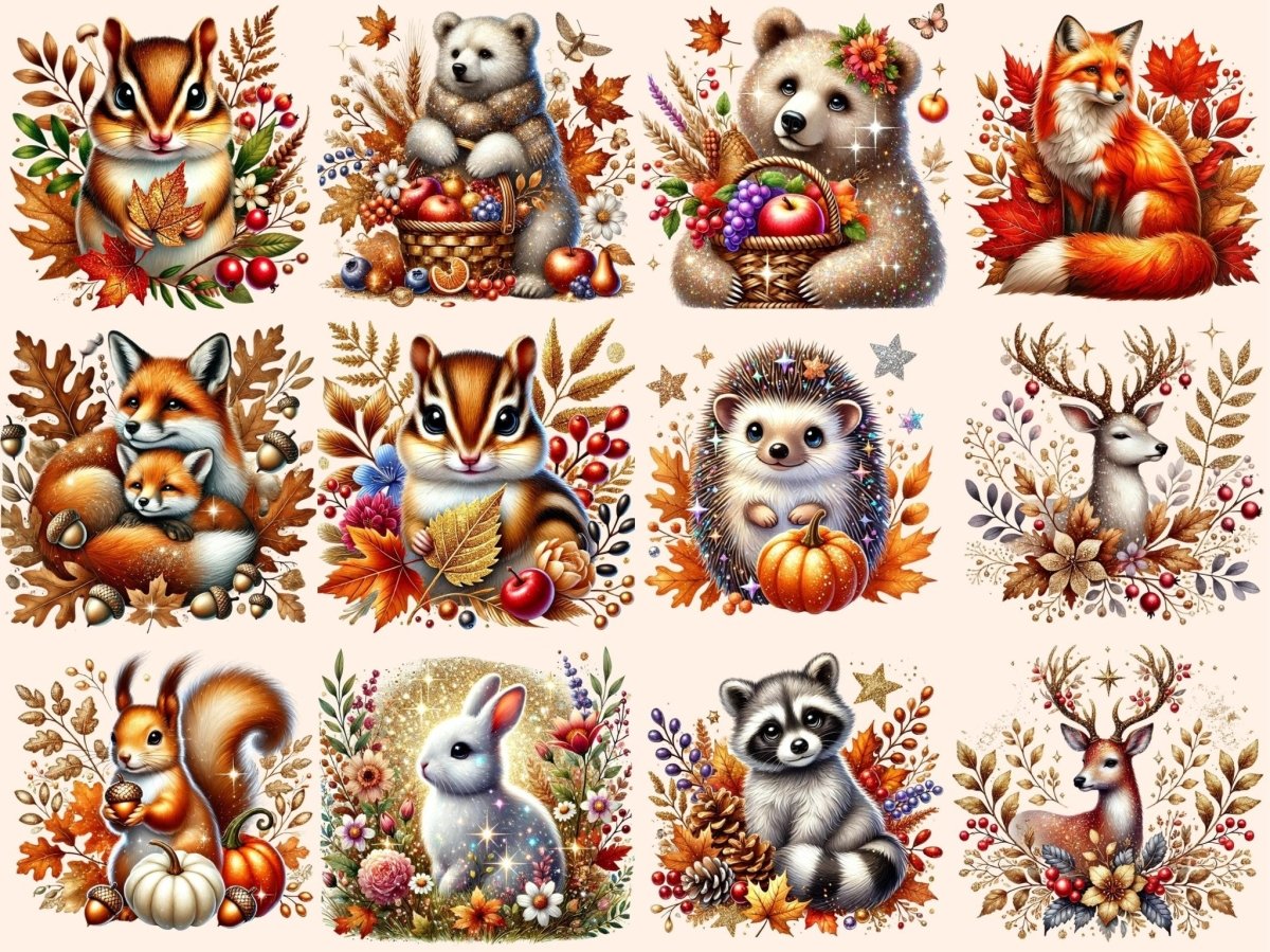Fall Animals Clipart — WondersArtist