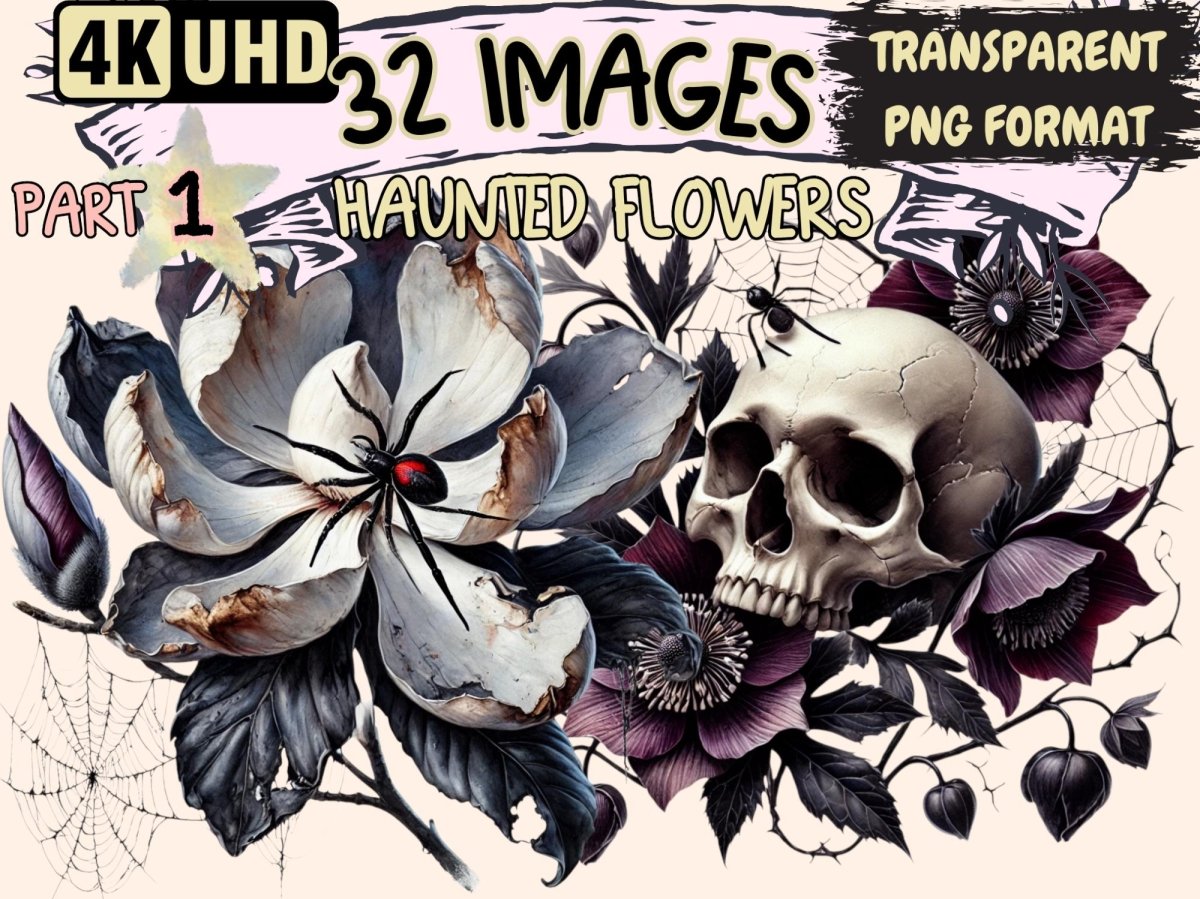 Haunted Flowers Clipart