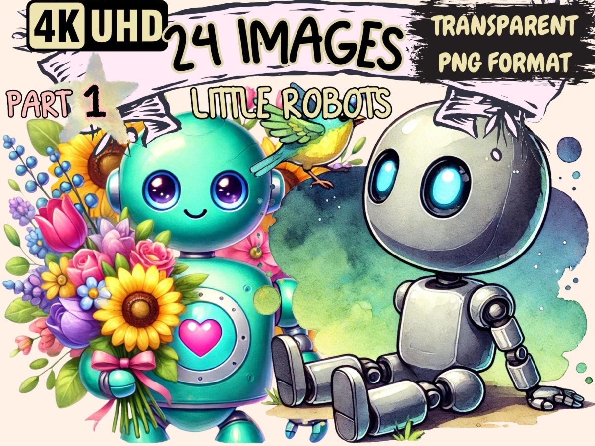 Little Robots Clipart - Wonders Artist