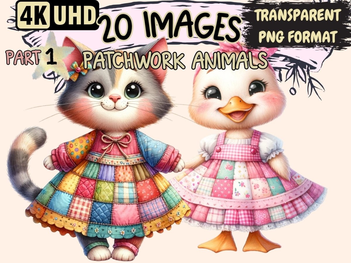 Patchwork Animals Clipart – Wonders Artist