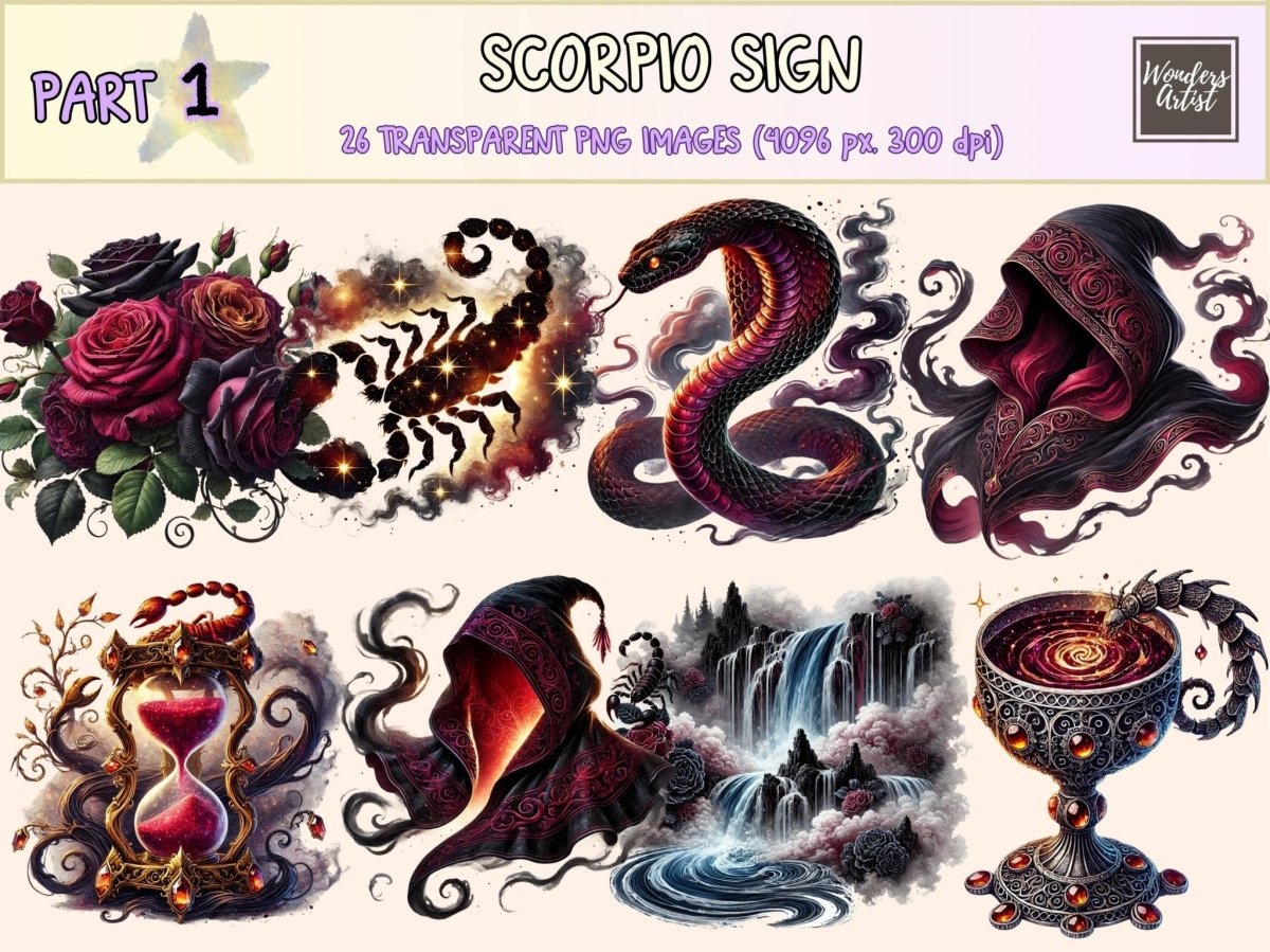Scorpio Sign Clipart - WondersArtist