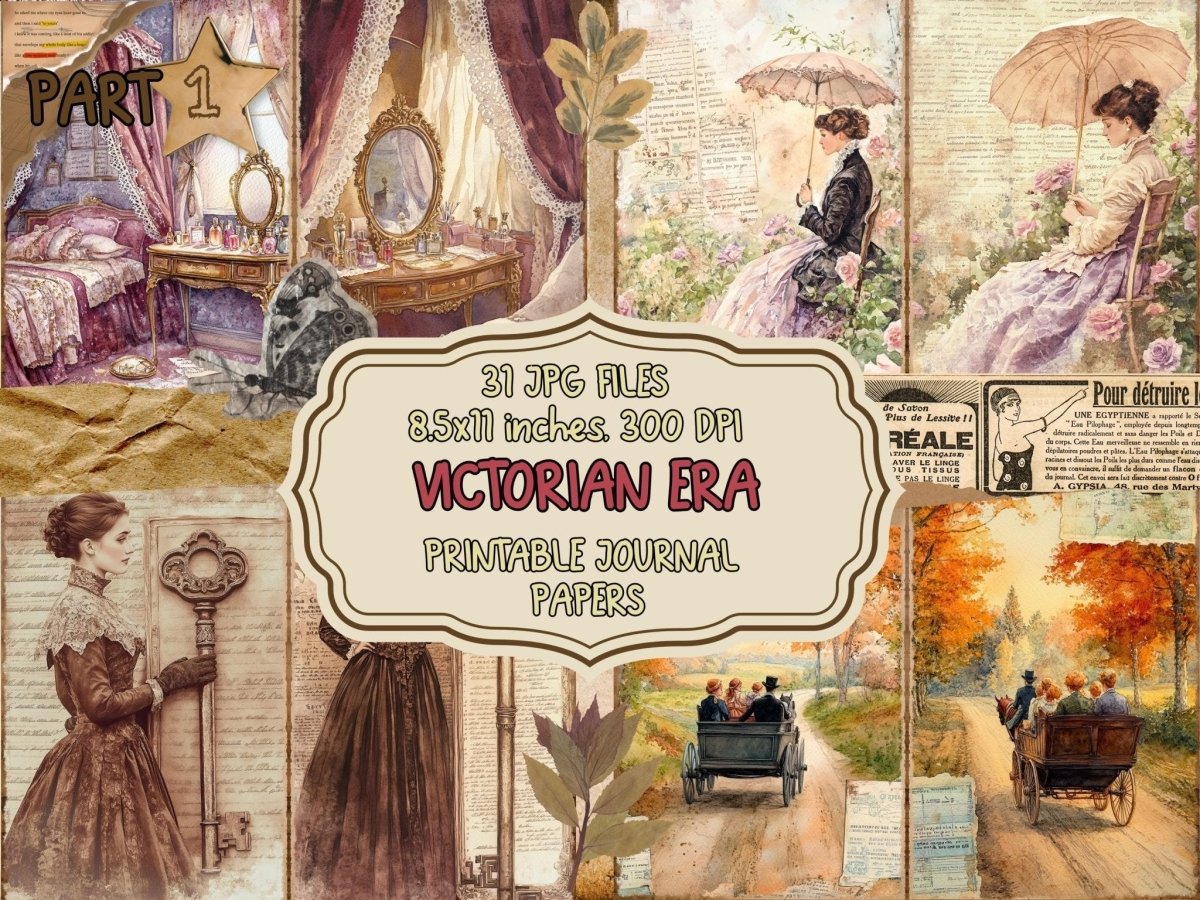 Victorian Era Journal Pages (P1) - Wonders Artist