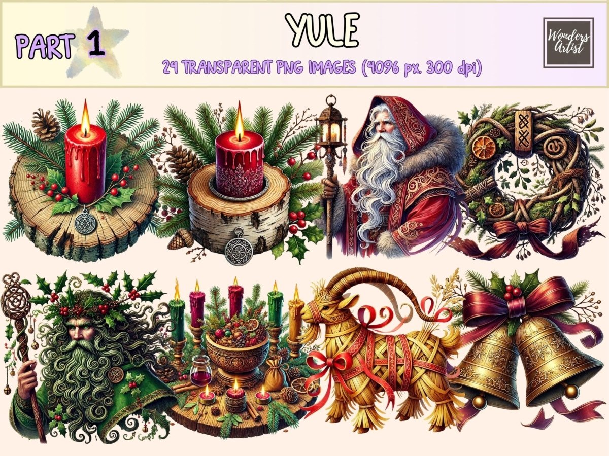 Yule (P1) Clipart - WondersArtist — WondersArtist